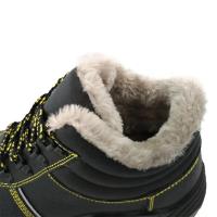 China Genuine Leather Winter Safety Shoes Waterproof Warm Work Boots Mens for sale