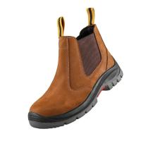 China PU Leather / Rubber Outsole Shoes No Lace Waterproof Chelsea Work Boots for sale