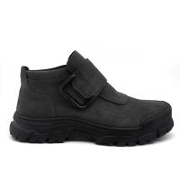 China Suede Leather Non Lace Up Shoes Industrial Steel Toe Welding Shoes Anti Impact for sale