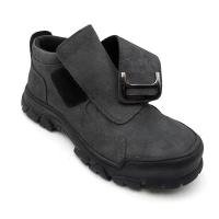 China Suede Leather Non Lace Up Shoes Industrial Steel Toe Welding Shoes Anti Impact for sale