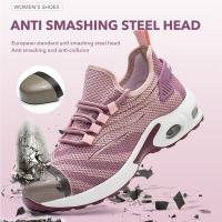 China Anti Puncture / Smashing Safety Shoes For Women Steel Toe Cap Trainers for sale