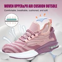 China Pink Office Steel Toe Shoes Slip Resistant Sport Shoes For Women for sale