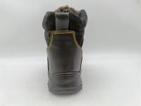 China Slip Resistant Winter Insulated Work Boots Brown Leather Steel Toe Shoes For Men for sale