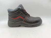 China Anti Puncture Winter High Top Shoes Black Leather Slip Resistant Shoes Durable for sale