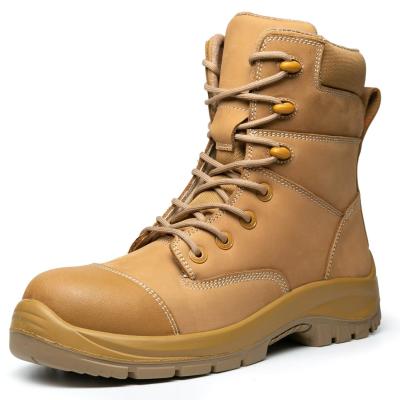 China Yellow Style Martin Boots Slip Resistant / Wear Resistant Cowhide Work Boots for sale
