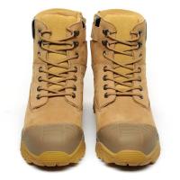 China Custom Steel Toe Boots High Top Martin Work Boots Brown For Men for sale