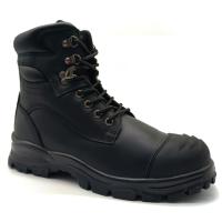 China Mid Top Style Martin Boots Anti Impact / Anti Puncture TPU Toe Cap Boots Black for sale