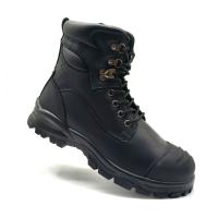 China Mid Top Style Martin Boots Anti Impact / Anti Puncture TPU Toe Cap Boots Black for sale