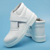 China Steel Toe Nurse Safety Shoes Anti Smash Mid Top Flat Boots Unisex for sale