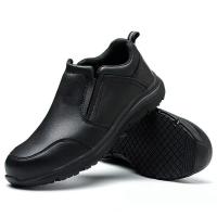 China Durable Comfortable Safety Footwear Black Slip Resistant Chef Shoes Anti Puncture for sale