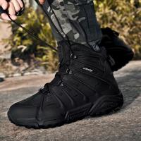 China Mid High Tactical Desert Boots Lightweight Combat Hiking Boots Unisex for sale