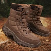 China Brown Tactical Safety Shoes Comfortable Mens Desert Combat Boots for sale