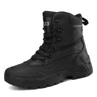China Waterproof Tactical Safety Shoes Grey Slip Resistant Combat Boots For Hiking Rescue for sale