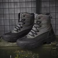 China Waterproof Tactical Safety Shoes Grey Slip Resistant Combat Boots For Hiking Rescue for sale