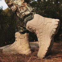 China Non Slip Combat Boots Durable Hiking Military Boots Yellow For Rescue for sale