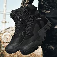 China Breathable Tactical Boots Mid Top Special Forces Hiking Boots Large Size for sale