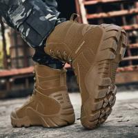 China Breathable Tactical Boots Mid Top Special Forces Hiking Boots Large Size for sale