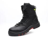 China Anti Puncture Firefighter Safety Boots Unisex Fireproof Steel Toe Work Boots for sale