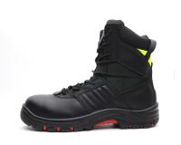 China Anti Puncture Firefighter Safety Boots Unisex Fireproof Steel Toe Work Boots for sale