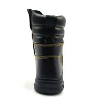 China Genuine Leather Forest Firefighter Boots Waterproof Soft Rubber Sole Boots Unisex for sale