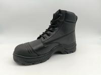 China Breathable Leather Firefighting Boots Waterproof Lightweight Comfortable Work Shoes Black for sale