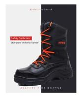 China Waterproof Firefighter Rescue Boots Anti Puncture Oil Resistant Safety Boots for sale