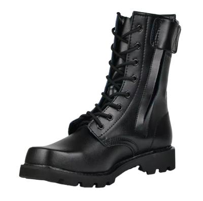 China Genuine Leather Military Boots In Black And Durable Design for sale