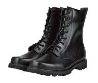 China Genuine Leather Military Boots In Black And Durable Design for sale