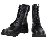 China Genuine Leather Military Boots In Black And Durable Design for sale
