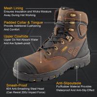 China Non-slip Hiking Work Safety Boots With Steel Toe And Mesh Lining Material for sale