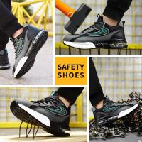 China Men's Work Safety Shoes With Steel Toe And Slip Resistant Outsole for sale