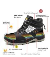 China Summer Season Black S3 SRC Industrial Safety Shoes For Maximum Safety for sale
