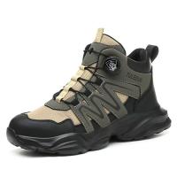 China Men's Lightweight Leather Hiking Boots Waterproof Outdoor Mountain Shoes for sale