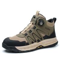 China Men's Lightweight Leather Hiking Boots Waterproof Outdoor Mountain Shoes for sale