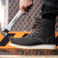 China Wholesale Nubuck Leather Goodyear Welt Engineer Rubber Steel Toe for sale