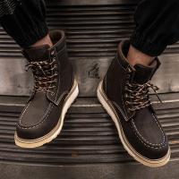 China Wholesale Nubuck Leather Goodyear Welt Engineer Rubber Steel Toe for sale
