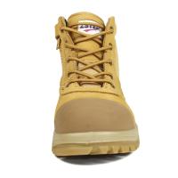 China Nubuck Leather Zip Side Lace Up Anti Slip TPU Outsole Steel Toe Hiking Boots for sale