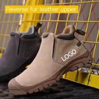 China Rubber Insulated 6kv Suede  Men's Safety Boots With Kevlarr Anti-stab Midsole Work Boots for sale