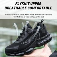 China Air-cushioned Sole Black Microfiber Safety Shoes For Industrial Safety for sale
