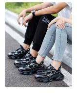 China Microfiber Flyknit Black Industrial Safety Shoes Unisex EVA Sole Work Shoes for sale