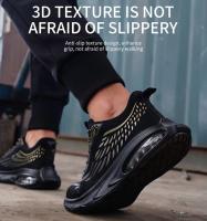 China Industrial Work Flyknit Safety Shoes With Air-cushioned Sole And Kevlar Midsole for sale
