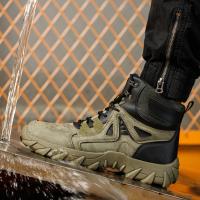 China Sturdy Microfiber Safety Boots With Rubber Sole And Steel Toe For Protection In Work Environment for sale