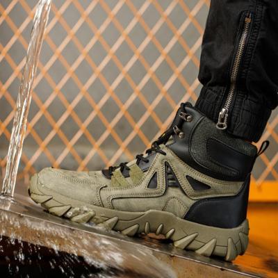 China Sturdy Microfiber Safety Boots With Rubber Sole And Steel Toe For Protection In Work Environment for sale