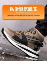 China Fly Weave Safety Boots In Khaki With Kevlar Anti-stab Protection And Steel Toe For Security Work for sale