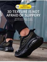 China Industrial Work Flyknit Safety Shoes With Air-cushioned Sole And Kevlar Midsole for sale