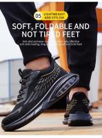 China Industrial Work Flyknit Safety Shoes With Air-cushioned Sole And Kevlar Midsole for sale