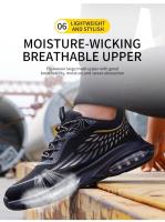 China Industrial Work Flyknit Safety Shoes With Air-cushioned Sole And Kevlar Midsole for sale