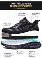 China Industrial Work Flyknit Safety Shoes With Air-cushioned Sole And Kevlar Midsole for sale