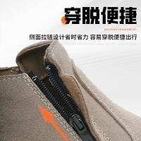 China Midsole Kevlar Unisex Suede Safety Boots in Khaki for Anti-proof Work for sale