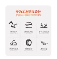 China Anti-proof Unisex Suede Work Shoes in Gray Khaki for Industrial Safety for sale